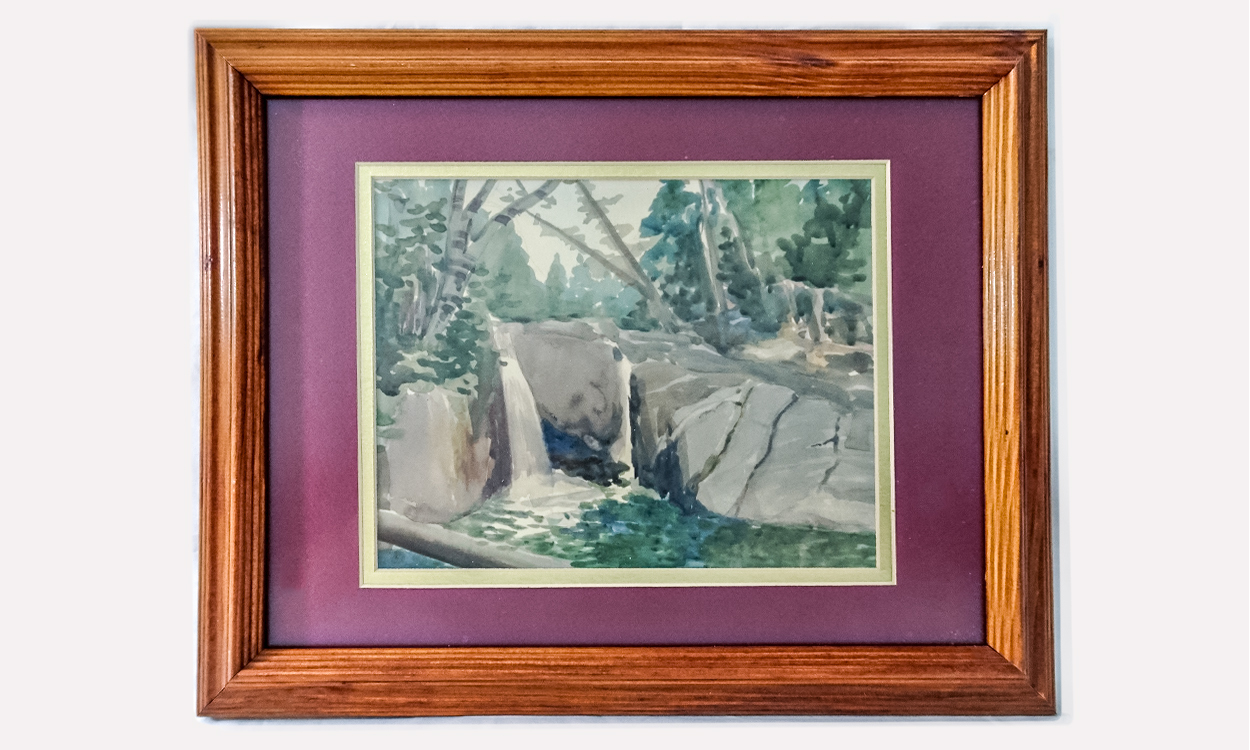 Falls on Indian Pass Brook Watercolor Print - Adirondack Mountain Club
